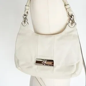 Coach | Bags | Coach Kristin 6931 Creamivory Leather Hobo Bag 2way ...